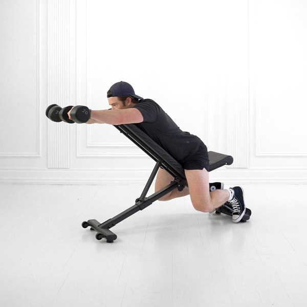 Dumbbell Incline Bench Front Raise - Exercise Guide | Motra