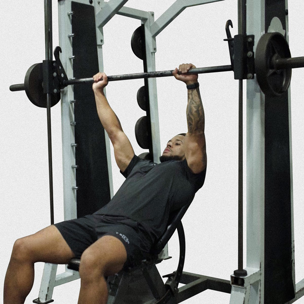 Smith Machine Incline Bench Press - Exercise Guide | Motra
