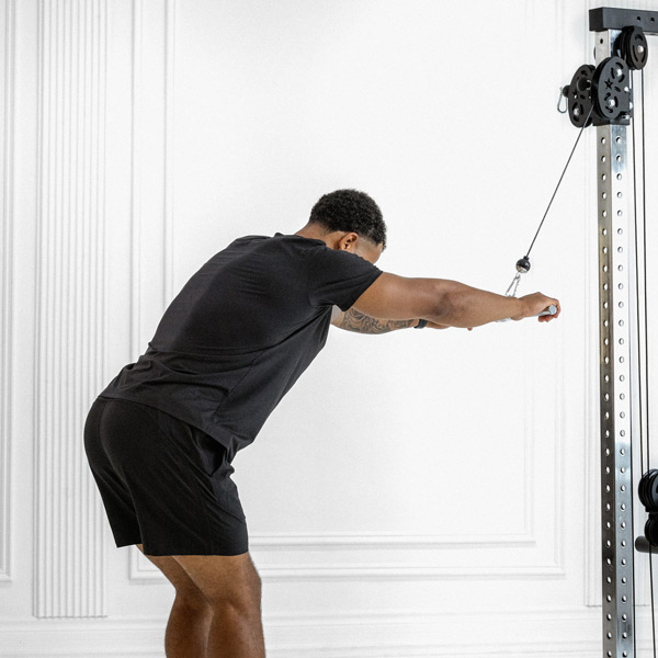 Cable Bar Straight Arm Pull Down - Exercise Guide | Motra