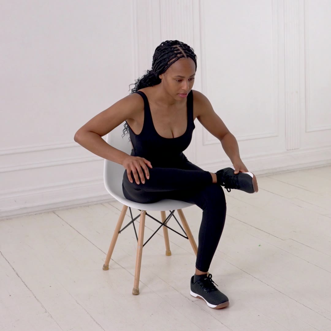 Seated Figure Four Glute Stretch - Exercise Guide | Motra